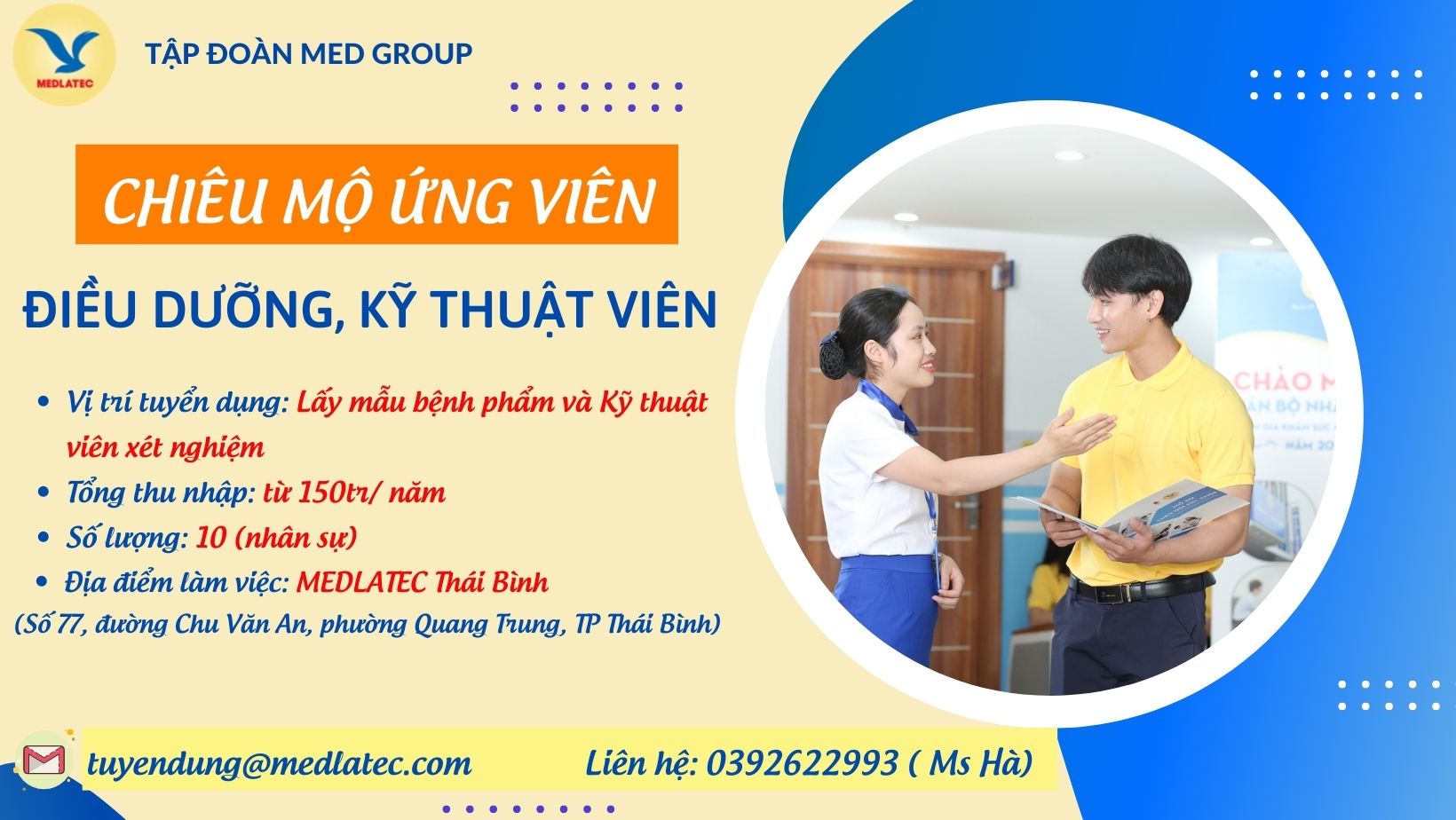 [MEDLATEC] CHÚNG TÔI TIẾP TỤC TRẢI THẢM ĐỎ ĐÓN ĐIỀU DƯỠNG, KỸ THUẬT ...