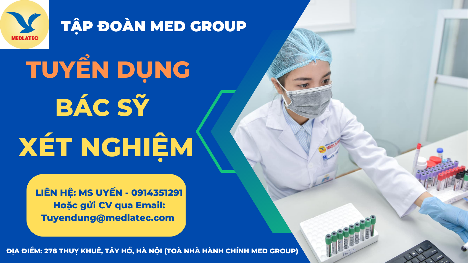 TẬP ĐOÀN MED GROUP TUYỂN DỤNG BÁC SỸ XÉT NGHIỆM | Medlatec
